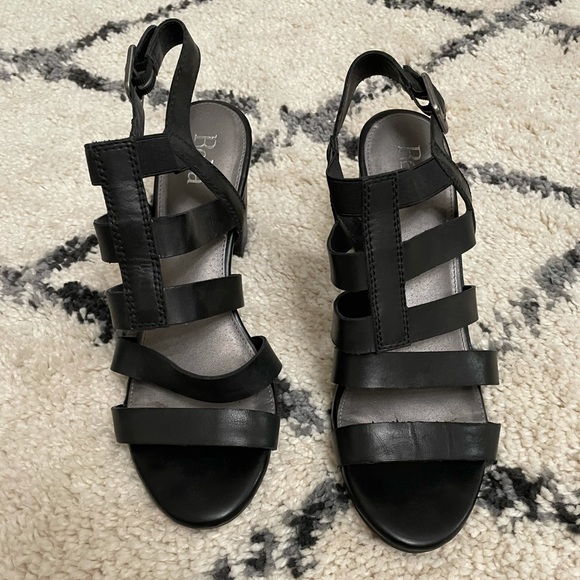 Reba | Shoes | Reba Black Heel Sandals | Poshmark